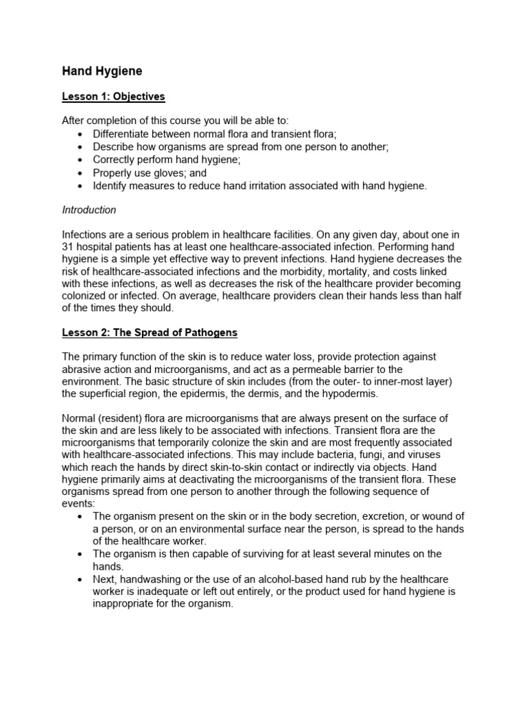 Hand Hygene | Download Free PDF | Hand Washing | Hospital Acquired ...