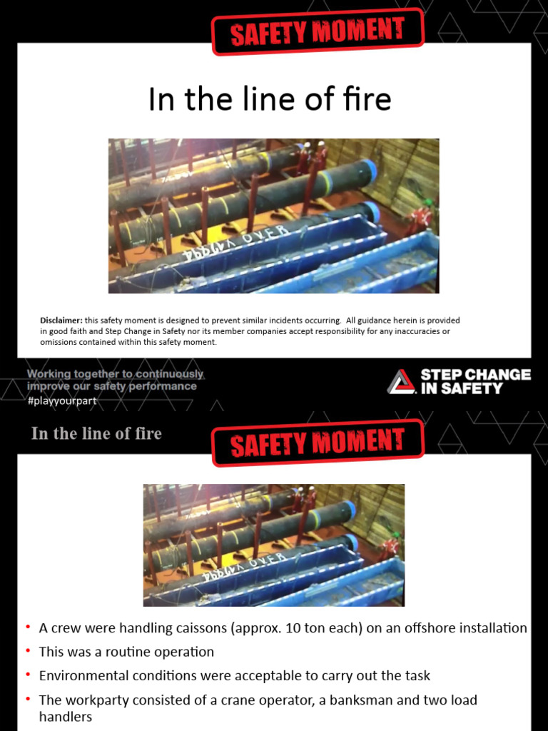 Safety Moment in The Line of Fire | PDF