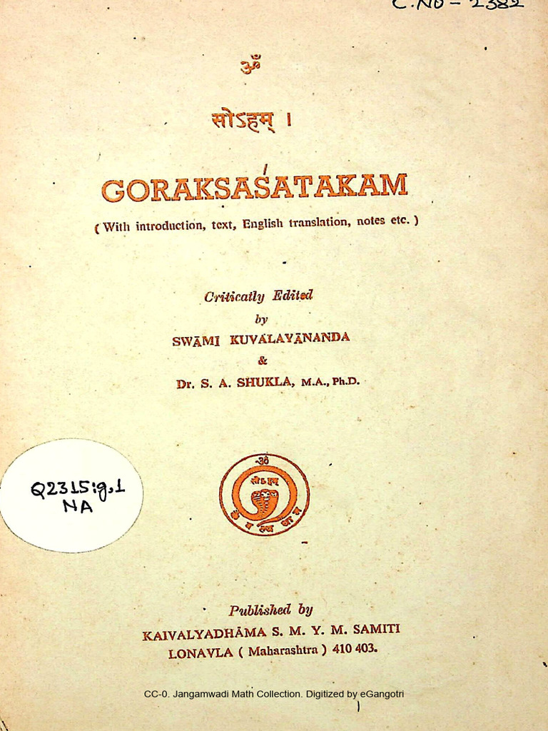 Goraksha Shatakam | PDF | Technology & Engineering