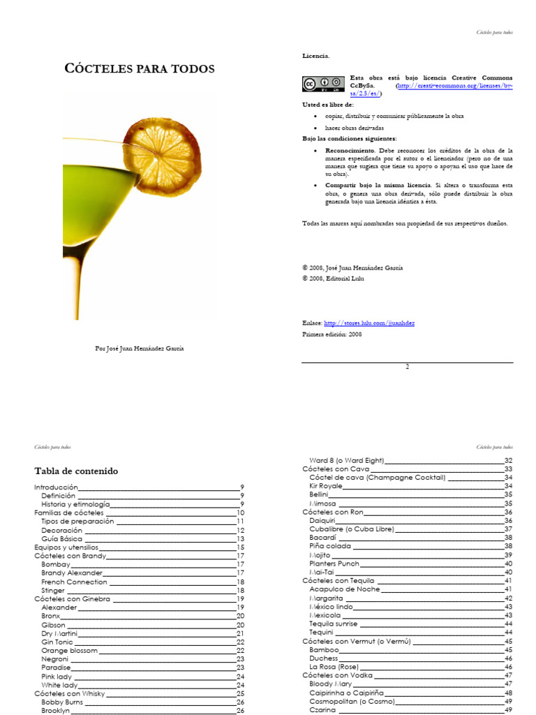 Cocteles para Todos | PDF | Whisky | Martini (Cóctel)