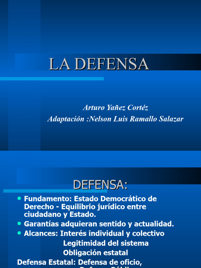 Derecho de Defensa en el Proceso Penal | PDF | Queja | Gobierno