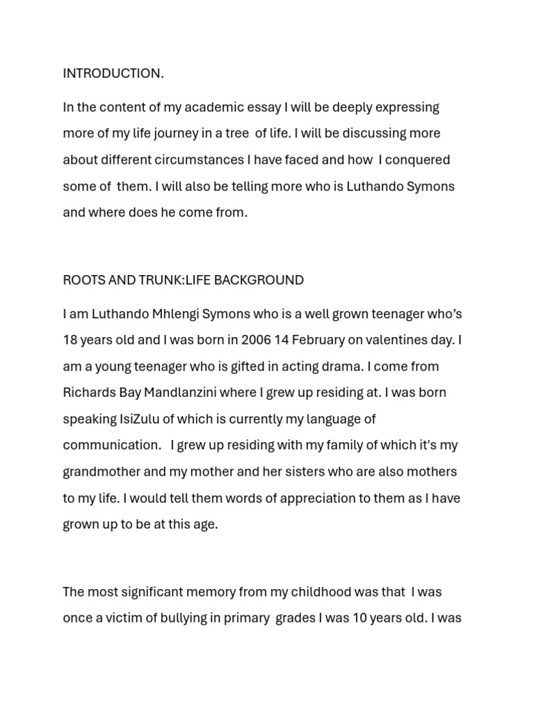 Tree of Life Assignment | PDF | Community | Leadership