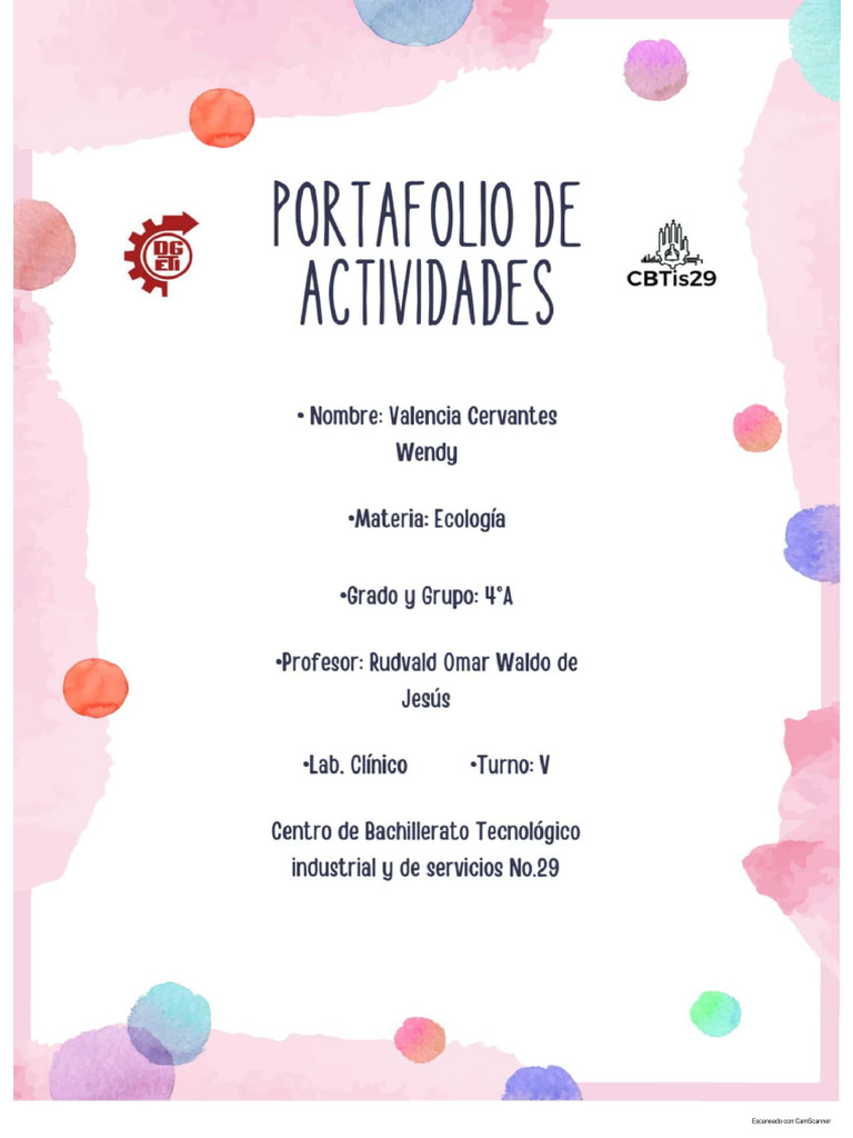 Portafolio de Actividades 2° Parcial Ecologia Ayuda | PDF