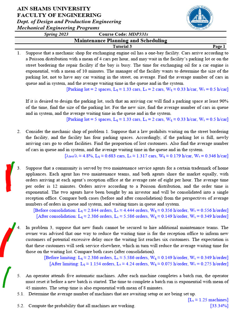 Tutorial 3 (With Final Answers) | PDF | Technology & Engineering