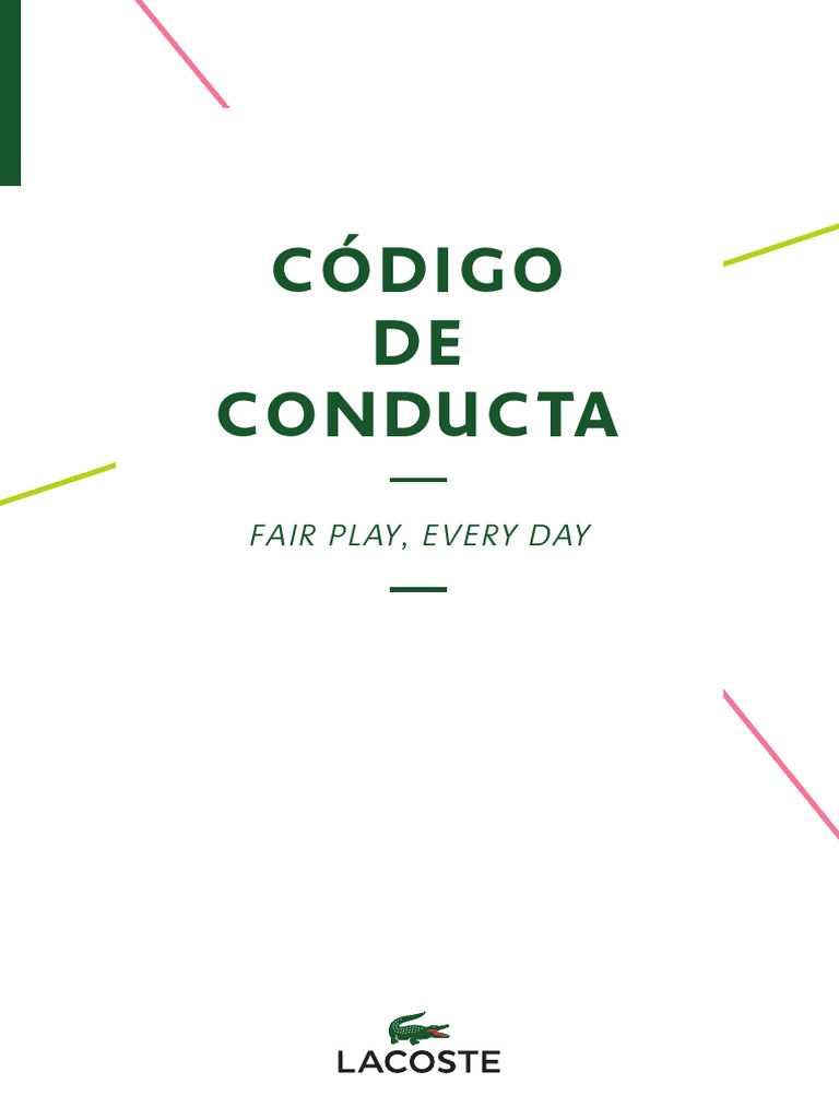 LACOSTE Code of Conduct Spanish Version | PDF | Acoso sexual | Propiedad intelectual