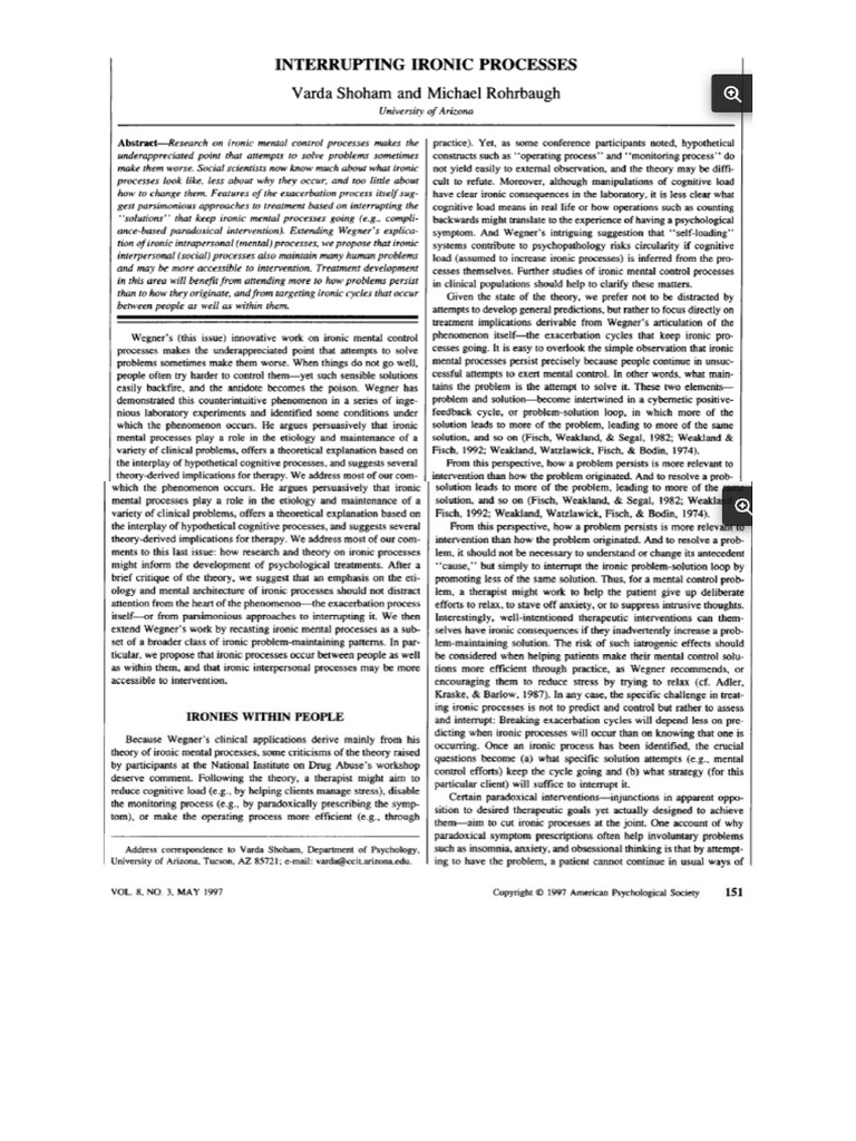 Ironic Process | PDF