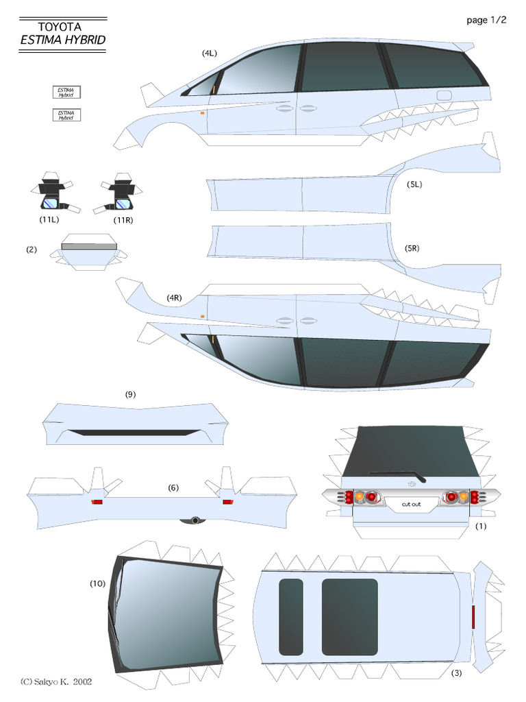 2002 Estima Previa Hybrid Paper Model | PDF