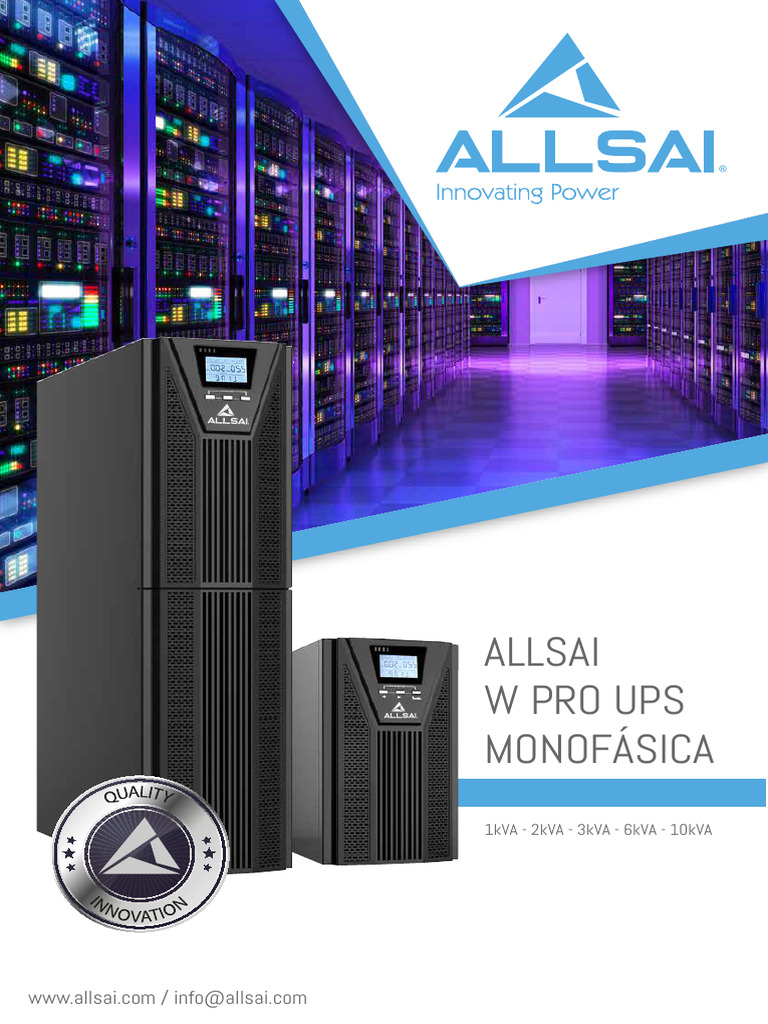 Ups Monofasica Allsai W2K Pro | PDF | Ingenieria Eléctrica | Metrología