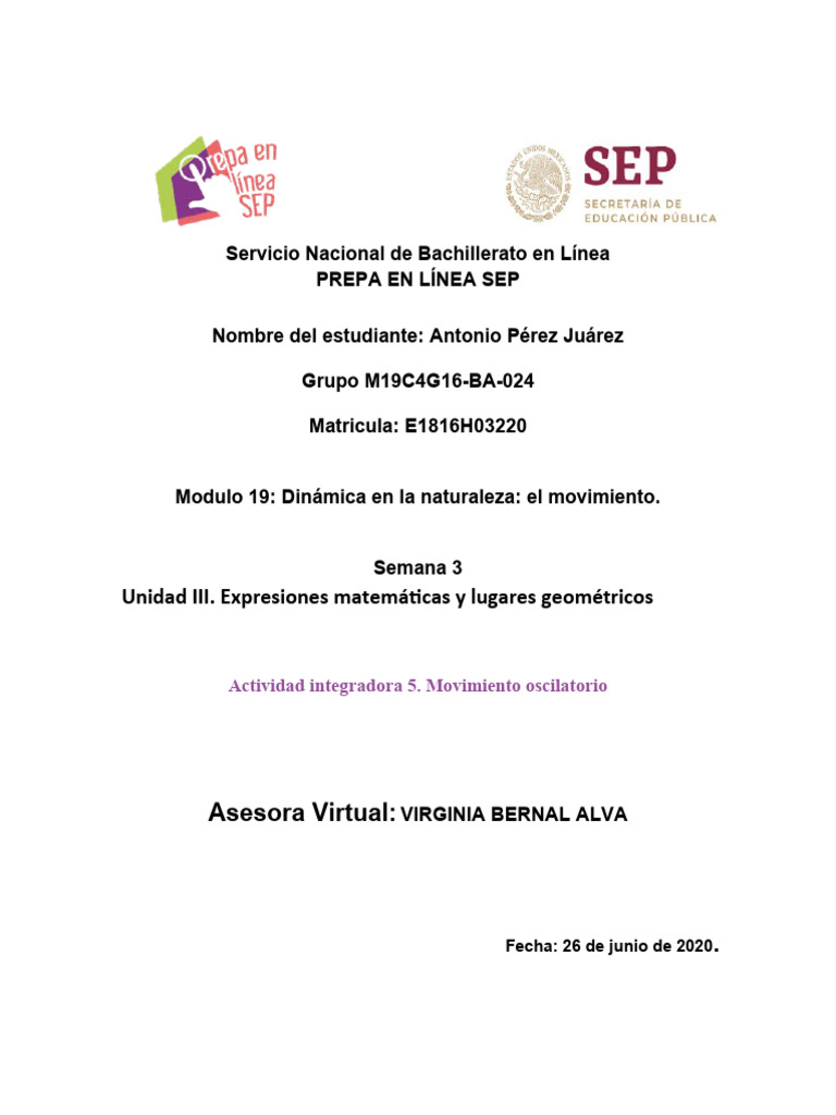 Tarea Integradora 4 Módulo 19 | PDF | Olas | Sonido