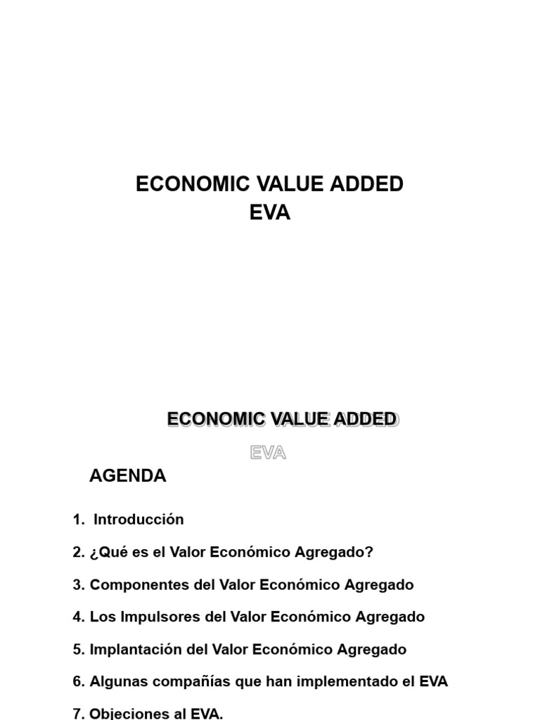 Economic Value Added | PDF | Business | Dinero Economic Value Added | PDF | Business | Dinero