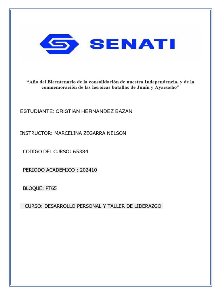 ENTREGABLE 2 DESARROLLO PERSONAL Jose | PDF | Análisis FODA | Cognición ENTREGABLE 2 DESARROLLO PERSONAL Jose | PDF | Análisis FODA | Cognición