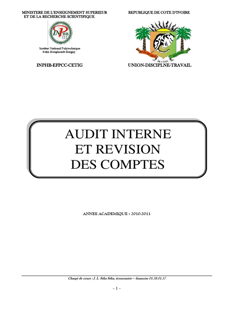 Audit Interne Et Révision Des Comptes | PDF | Audit | Audit financier