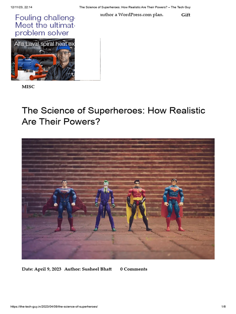 The Science of Superheroes - How Realistic Are Their Powers - Â The ...