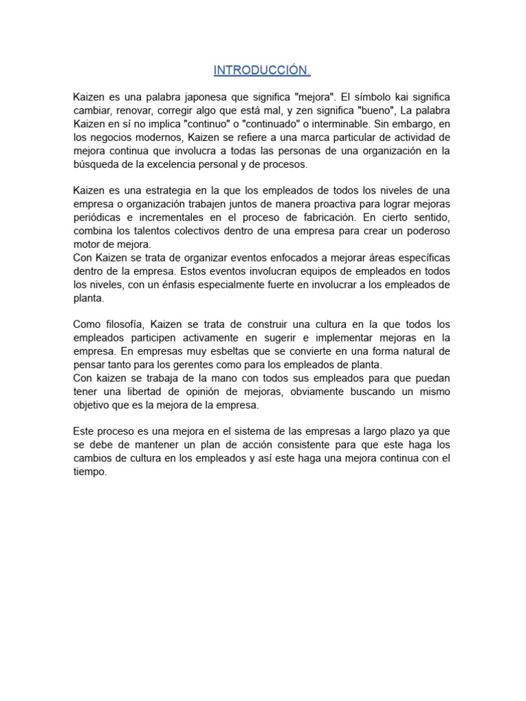 Kaizen Adm Proyectos | PDF | Business