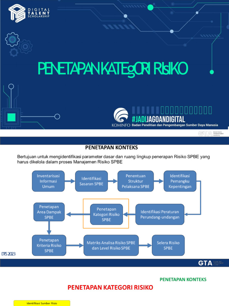 MATERI - Penetapan Kategori Risiko SPBE - Rev | PDF | Komputer