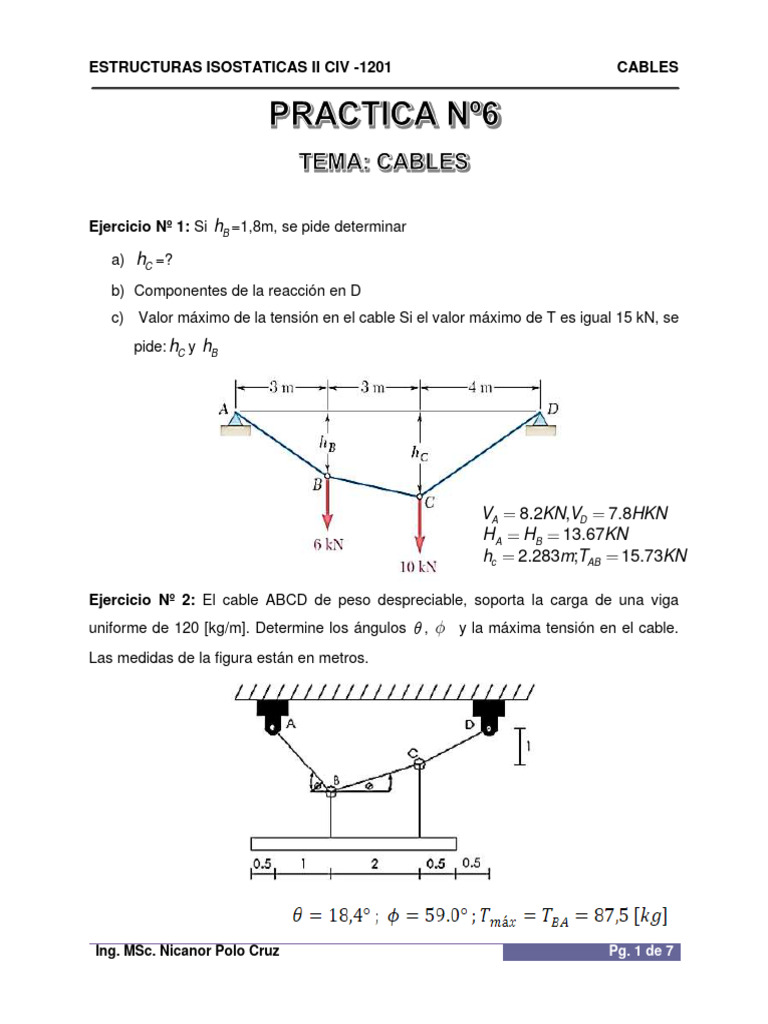 Practica #6 Cables - I-2024 | PDF | Metrología | Cantidad