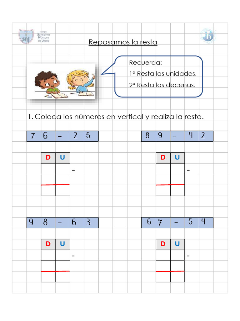 Repasamos La Restas | PDF | Métodos y materiales de enseñanza | Hogar ...