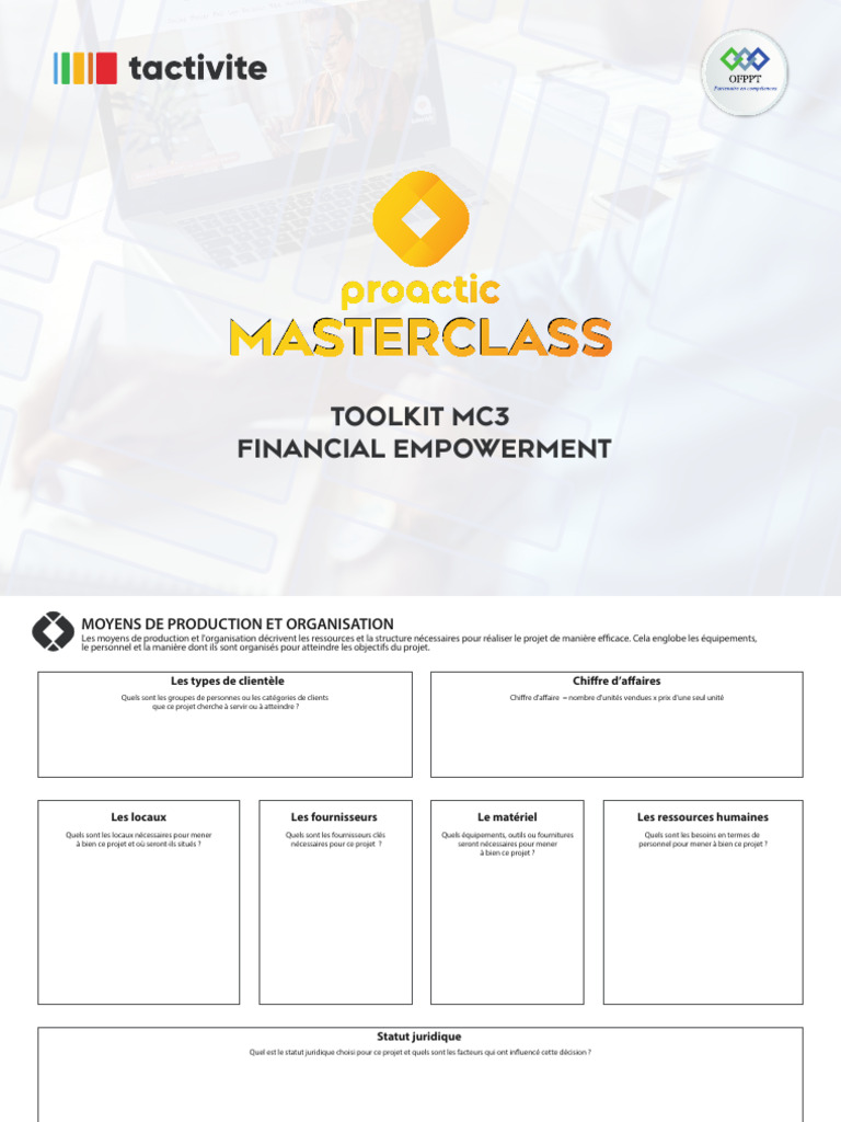 FR - Toolkit Proactic MasterClass MC3 (Récupéré) - Compressed | PDF