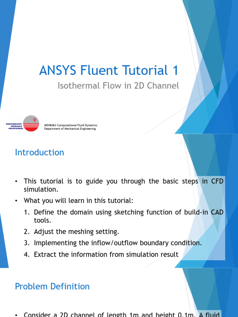 ANSYS Tutorial 1 Isothermal Flow | PDF