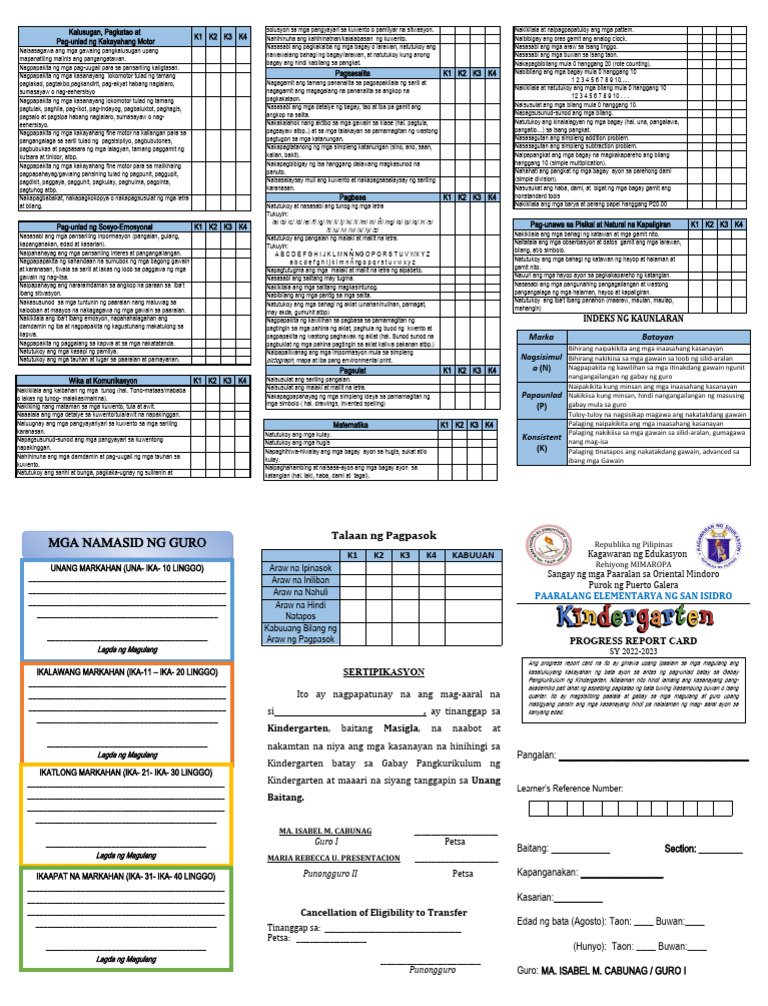 Progress-Report-Card-2022-2023 | PDF