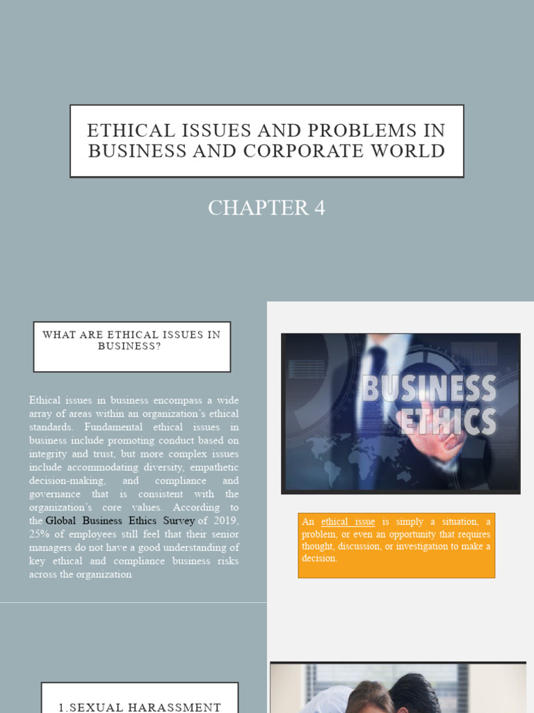 CHAPTER 4 Ethical Issues in Business & Corporate World | PDF | Cost Of ...