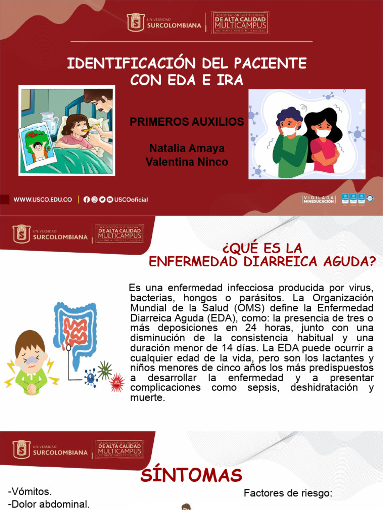 Identificacion Del Paciente Con Eda e Ira-Usco | PDF | Diarrea | Deshidración