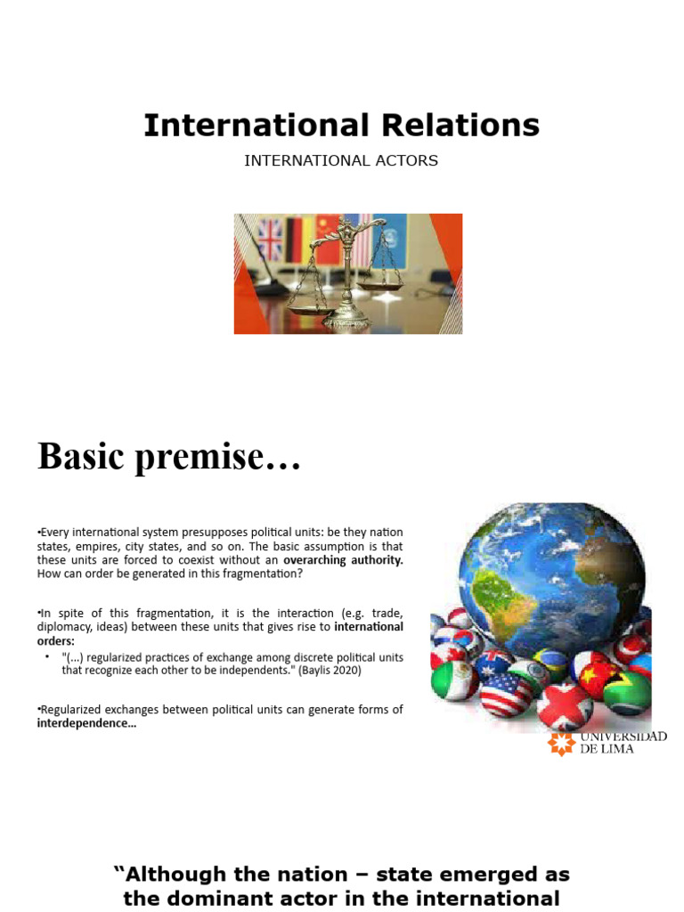 Actors, Elements and Key Concepts in International Relations (1) (1) (2 ...