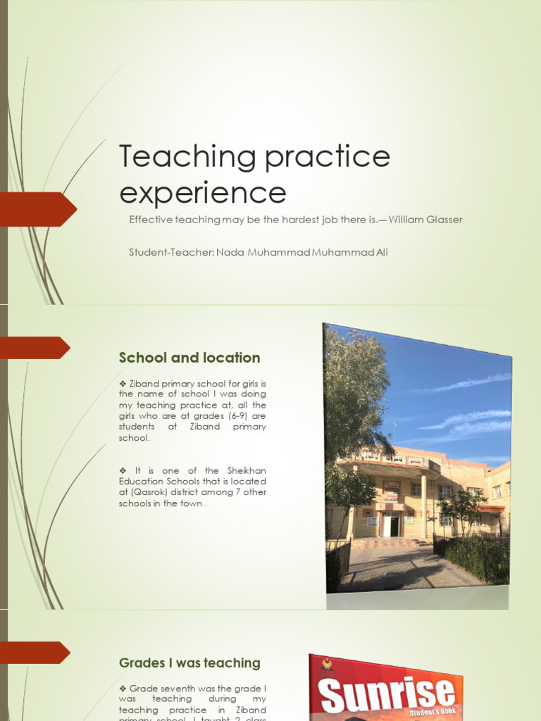 Teaching Practice Experience | Download Free PDF | Teachers | Teaching ...