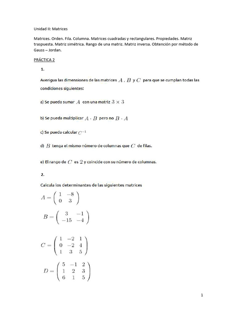 Unidad 2 - Ejercitación | PDF