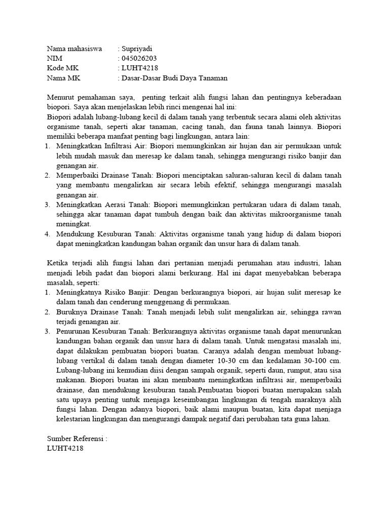 Tugas 2 Tuton Dasar - Dasar Budidaya Tanaman | PDF Tugas 2 Tuton Dasar - Dasar Budidaya Tanaman | PDF