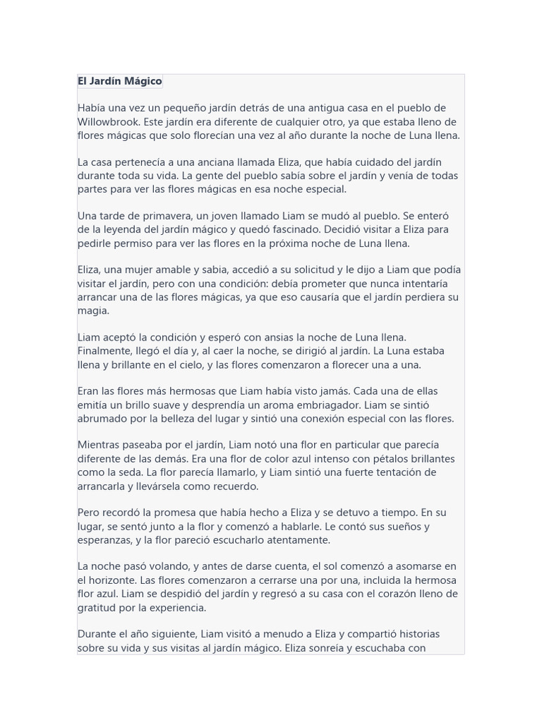 El Jardín Mágico | PDF | Estrellas | Amor