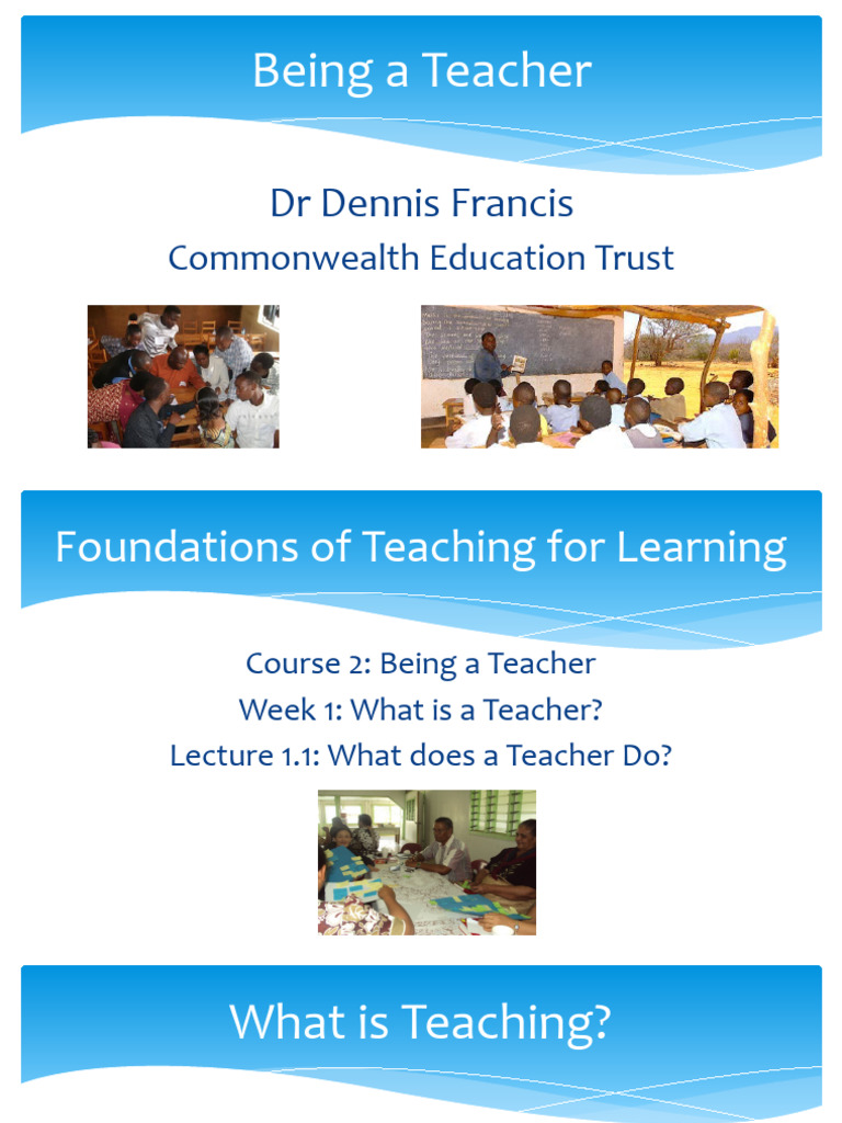 c2 Week 1 Lecture 1 | PDF | Teachers | Learning