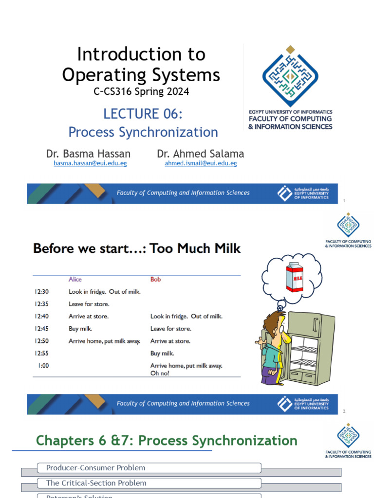 C-CS316 - Lect06 - Process Synchronization (Part 1) - 2 | PDF ... C-CS316 - Lect06 - Process Synchronization (Part 1) - 2 | PDF ...