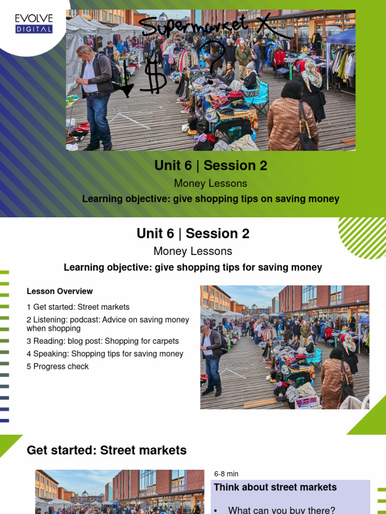 Unit 6 - Session 2: Money Lessons | PDF | Money