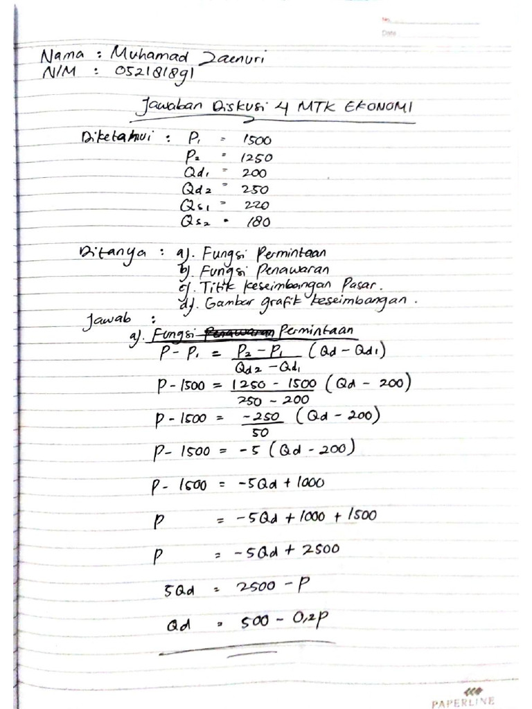 Diskusi 4 MTK Ekonomi | PDF