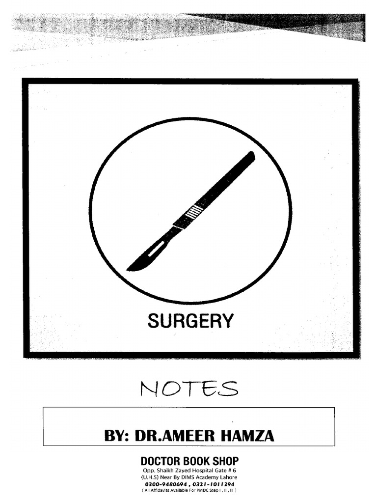 Surgery Handwritten Notes | PDF