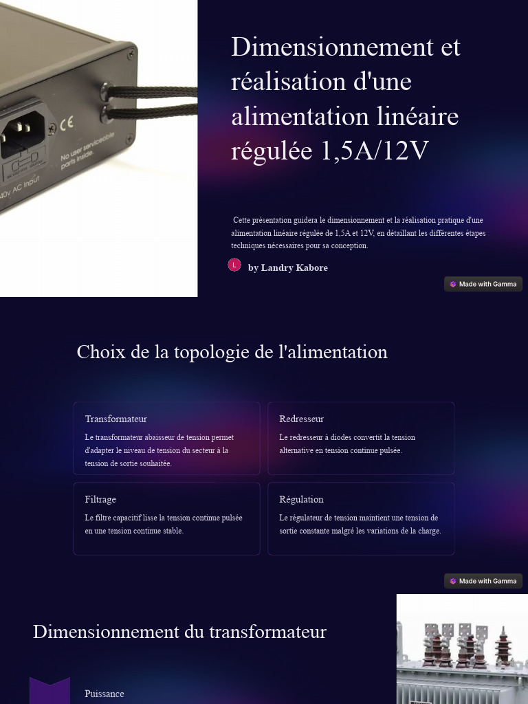 Alimentation Linéaire Régulée 12V 1,5A | PDF | Redresseur | Filtre ...