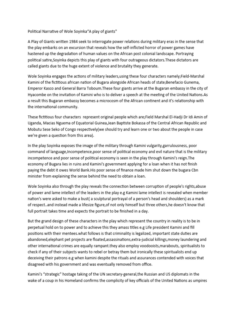 Comedy Assignment | PDF | Dictatorship