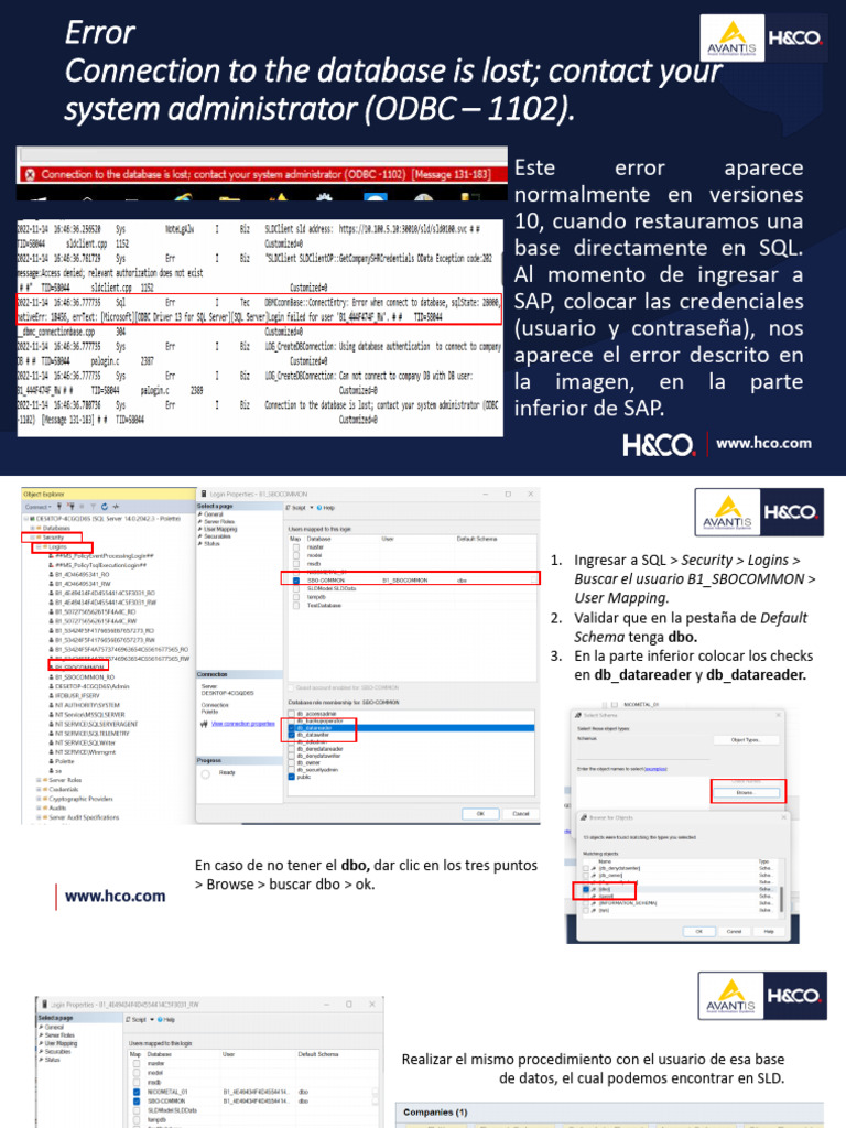 Connection To The Database Is Lost Contact Your System Administrator | PDF