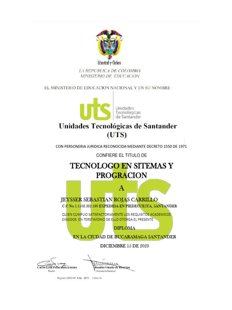 Diploma Sebas 2023 | PDF | Hogar, jardinería y bricolaje