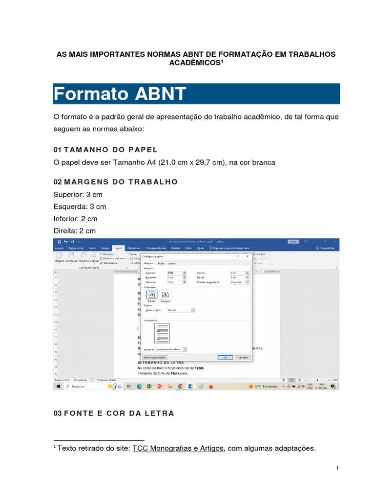Normas ABNT para Trabalhos Acadêmicos | PDF | Citação