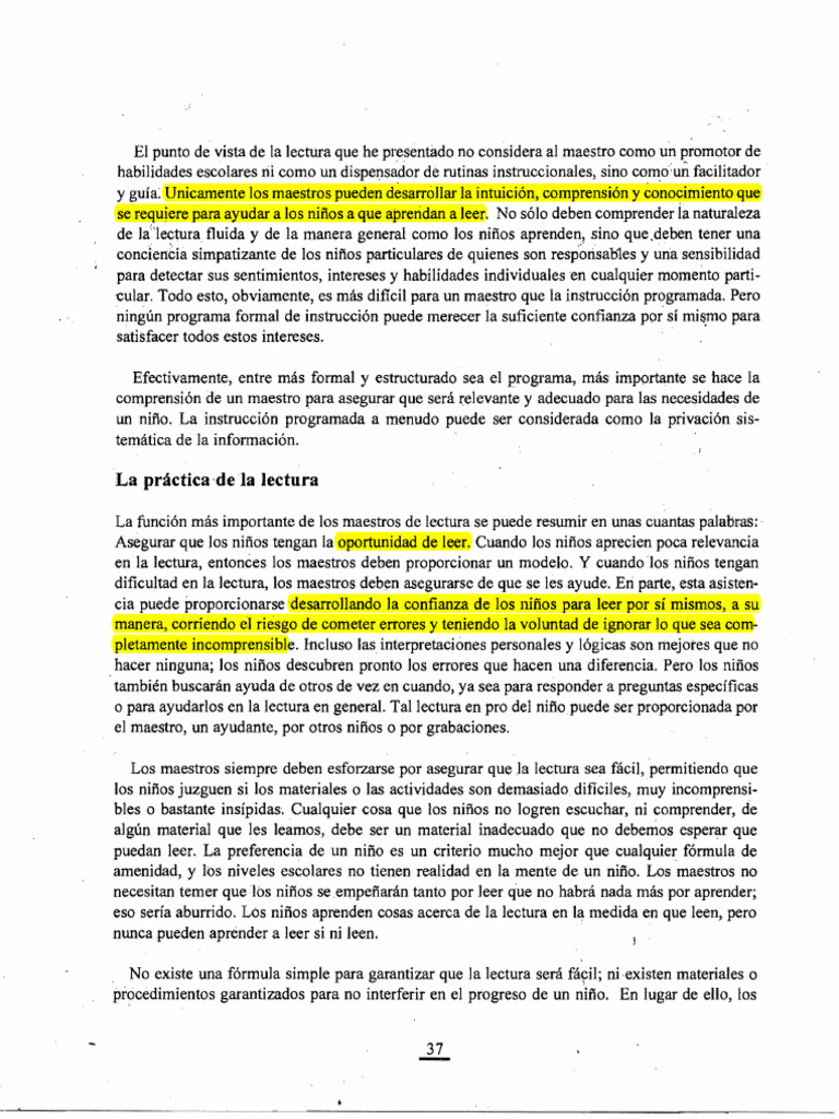 Frank Smith - Cap 12 La Lectura y Su Aprendizaje | PDF | Aprendizaje ...