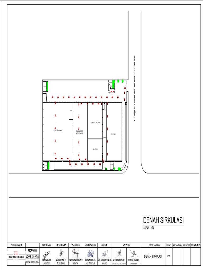 01d - Denah Pola Sirkulasi Dan Evakuasi | PDF