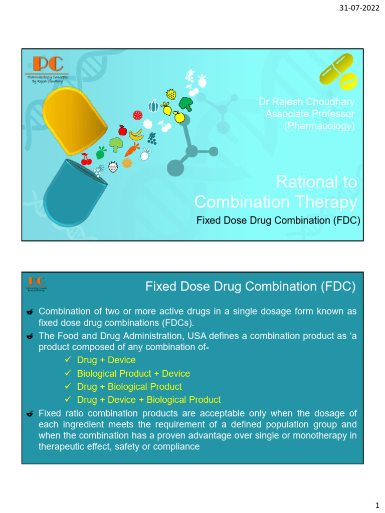 Fixed Dose Combinations Explained | PDF | Dose (Biochemistry) | Chemistry
