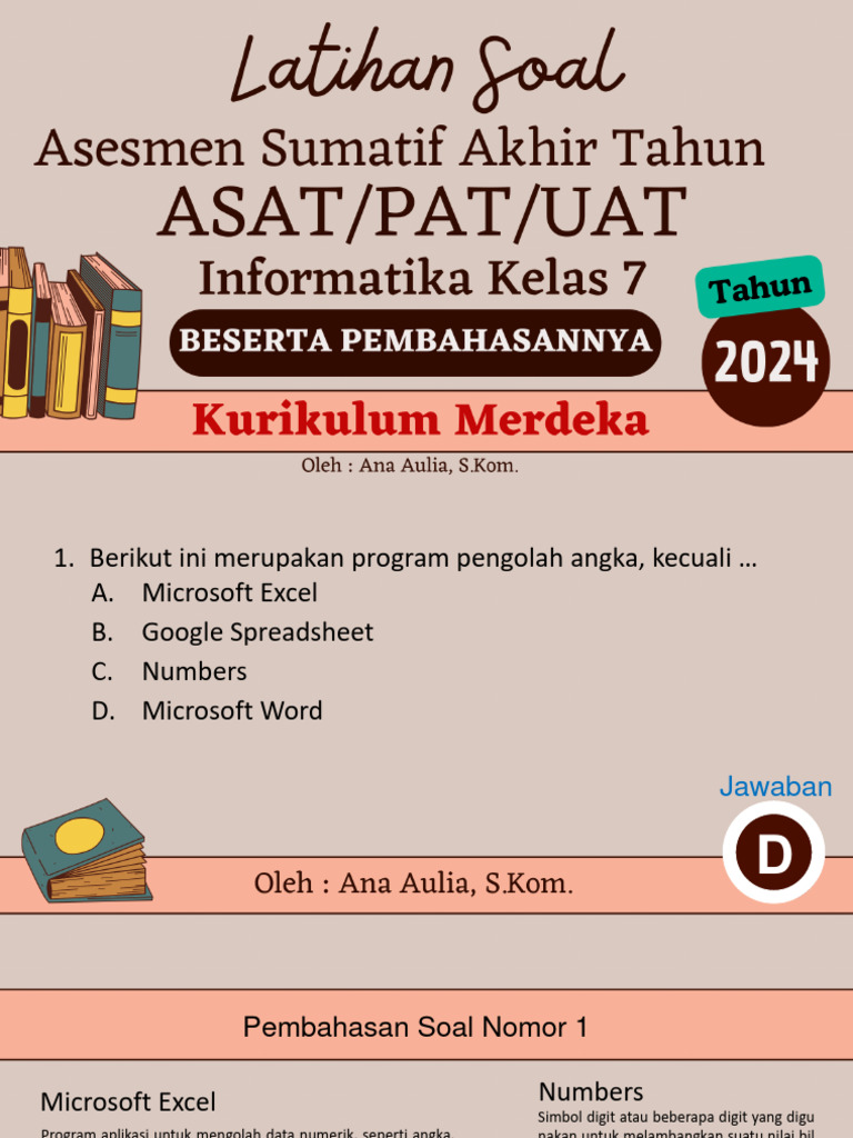 Latihan PAT TIK X | PDF