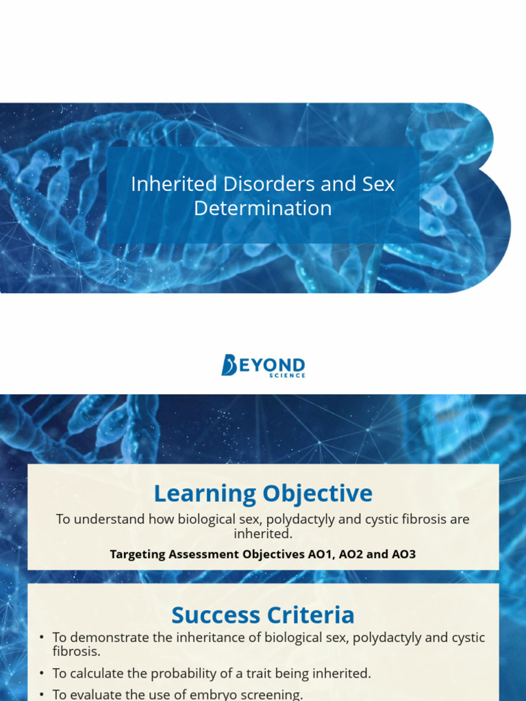 Inherited Disorders and Sex Determination Lesson | Download Free PDF ...