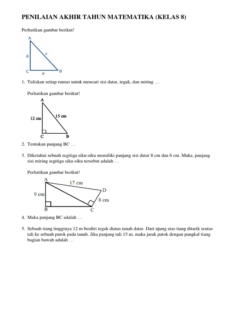 PAT PonPes MTK (Kelas 8) TP 2023-2024 Genap | PDF | Metode & Bahan Ajar | Griya & Taman