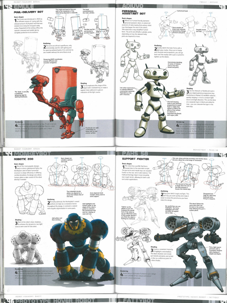 50 Robots To Draw & Paint Part2 | PDF