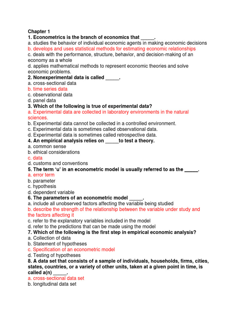 Quiz TH | Download Free PDF | Ordinary Least Squares | Errors And Residuals