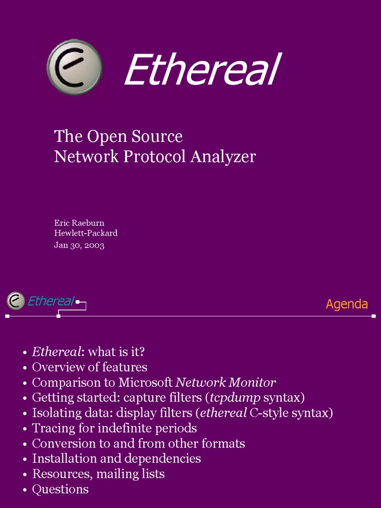 Ethereal: The Open Source Network Protocol Analyzer | PDF ...